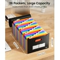 26-Pocket Accordion File Organizer, Upgraded Expanding File Folder with ...