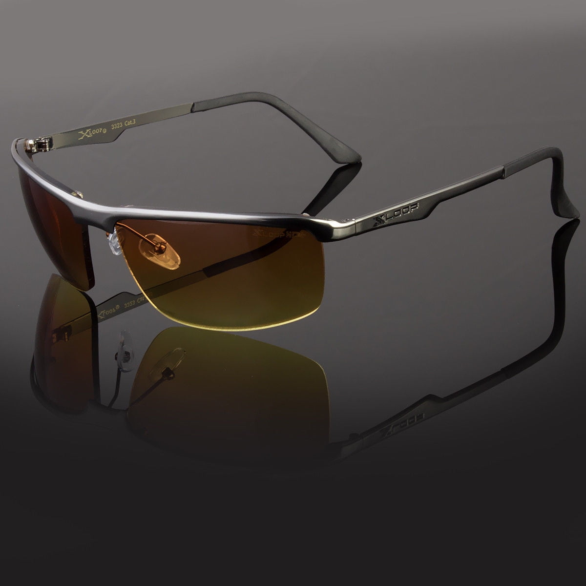 HD High Definition Vision Driving Sunglasses WrapAround Amber Lens ...