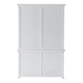 NovaSolo Halifax Mahogany Solid Wood Buffet Hutch Unit with 8 Shelves ...