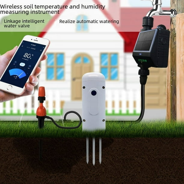Detector inalámbrico de temperatura y humedad del suelo, sensor ...