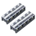 60A 600V Screw Terminal Block, Dual Row, Dustproof Cover, Easy Wiring ...
