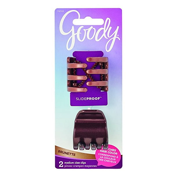 Goody ColourCollection Slide-Proof Claw Clips, Brunette - 2 clips ...
