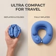 Inflatable Travel Neck Pillow, Press to Inflate Double Layer U Shaped ...