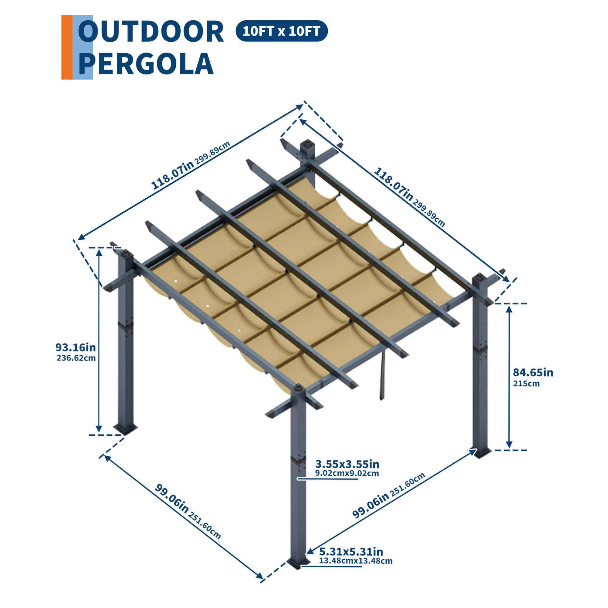 Click here for Beesclover 10x10 Ft Outdoor Pergola Metal Gazebo W... prices