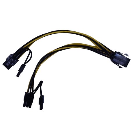 18cm 6 Pin Female to Dual 8 adapter ;Video card cable Pin Male ATX ...