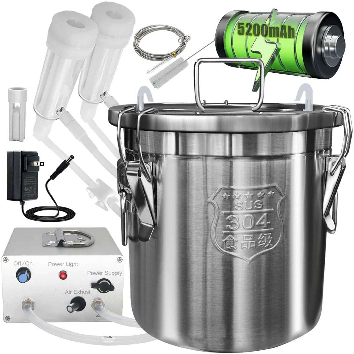 Hantop 6L Goat Milking Machine, Rechargeable Battery Powered Speed ...