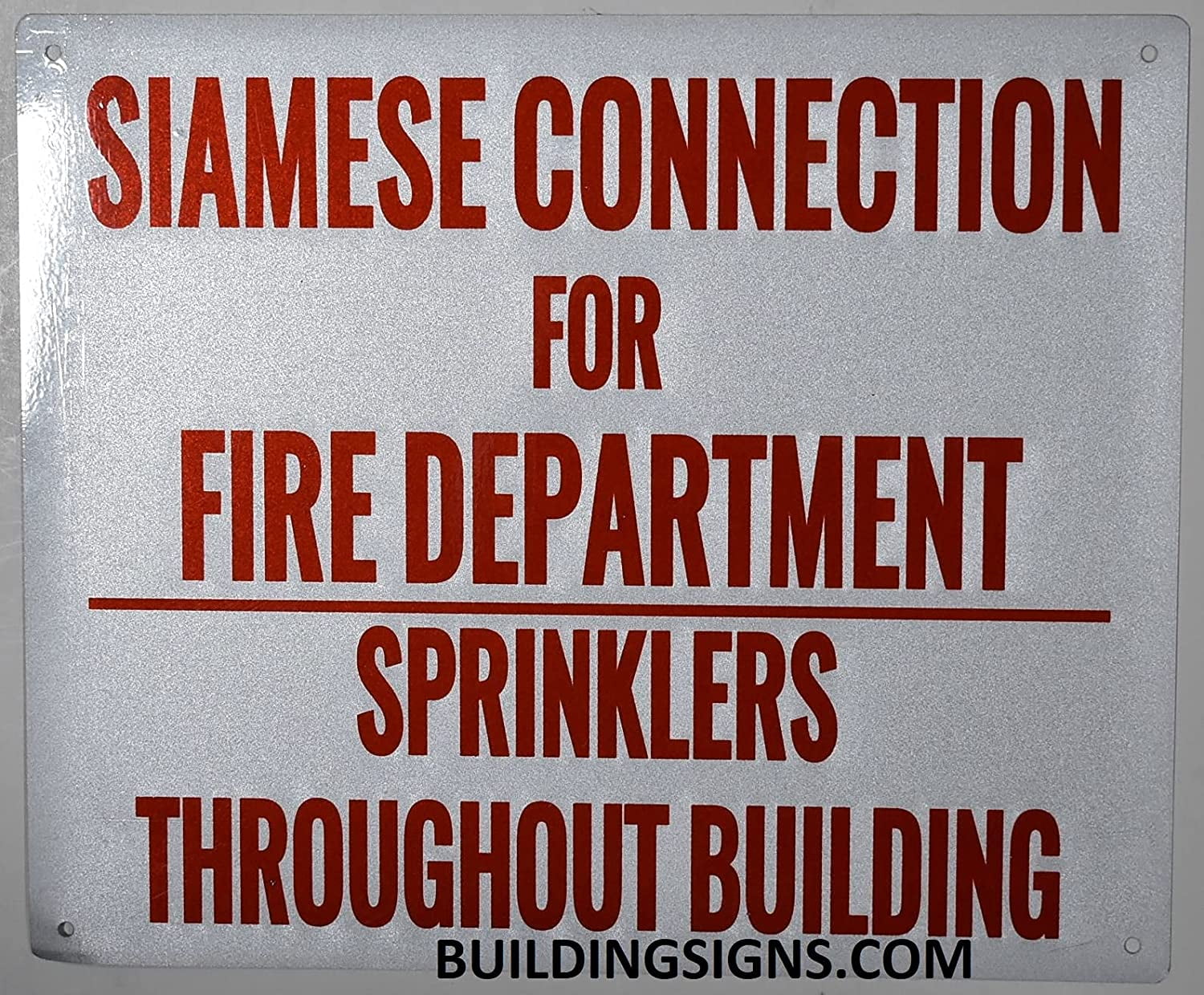 Siamese Connection for Fire Department, Sprinklers Throughout Building ...