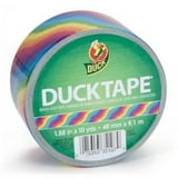Duck Brand Printed Rainbow Duct Tape, Heavy-Duty, Multi-Colored, 1.88 x ...