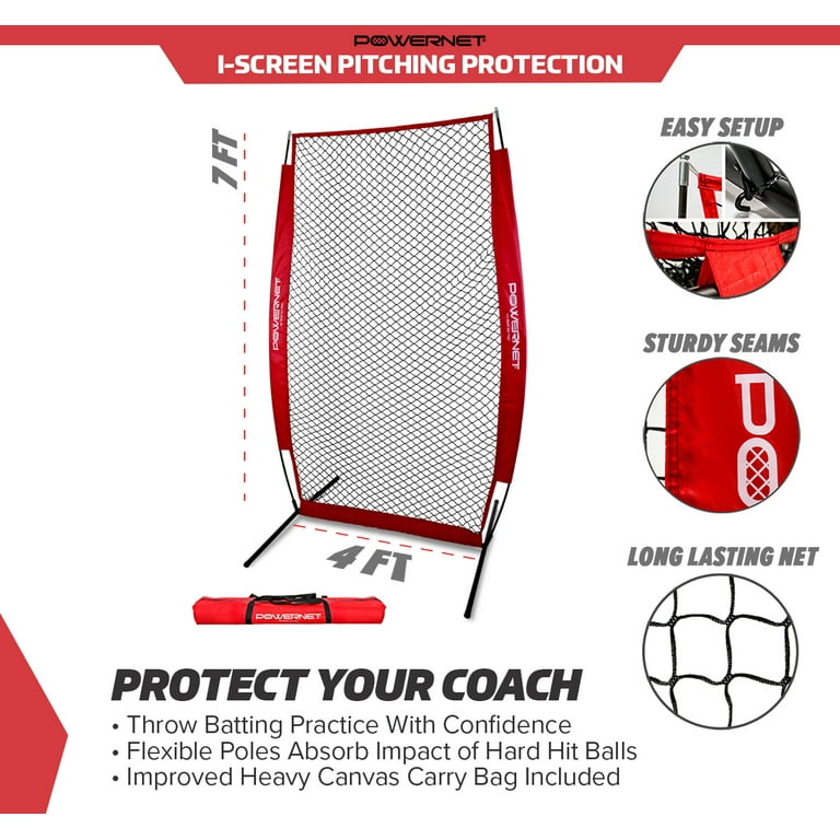 Softball Net L Screen Baseball Screen Pitching Screen For Batting Cage ...