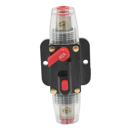 Audio Fuse Breaker Holder, Resettable Durable 12V-48V Fuse Inline ...