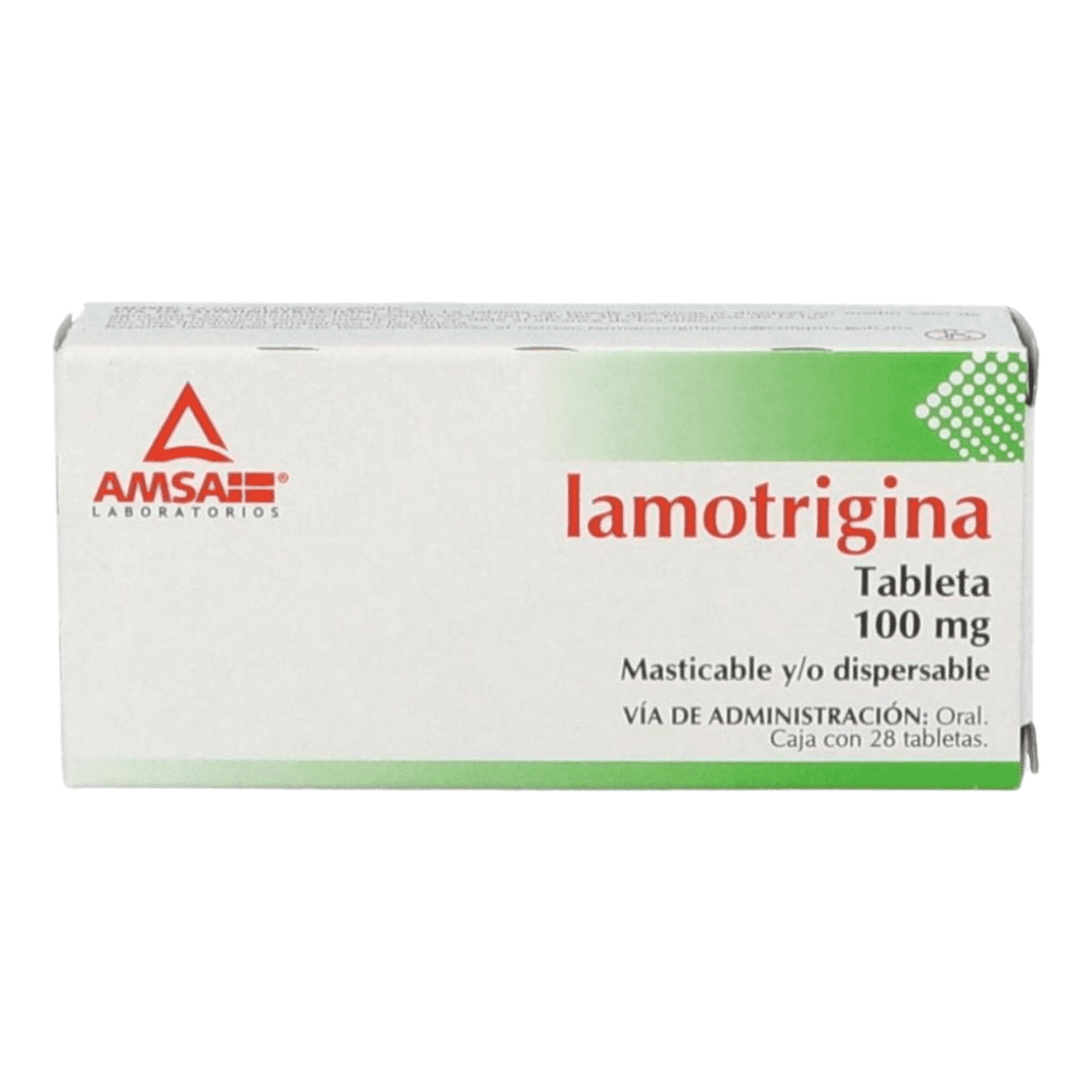 Lamotrigina 100 mg Caja Con 28 Tabletas Amsa Laboratorios GEL | Bodega ...