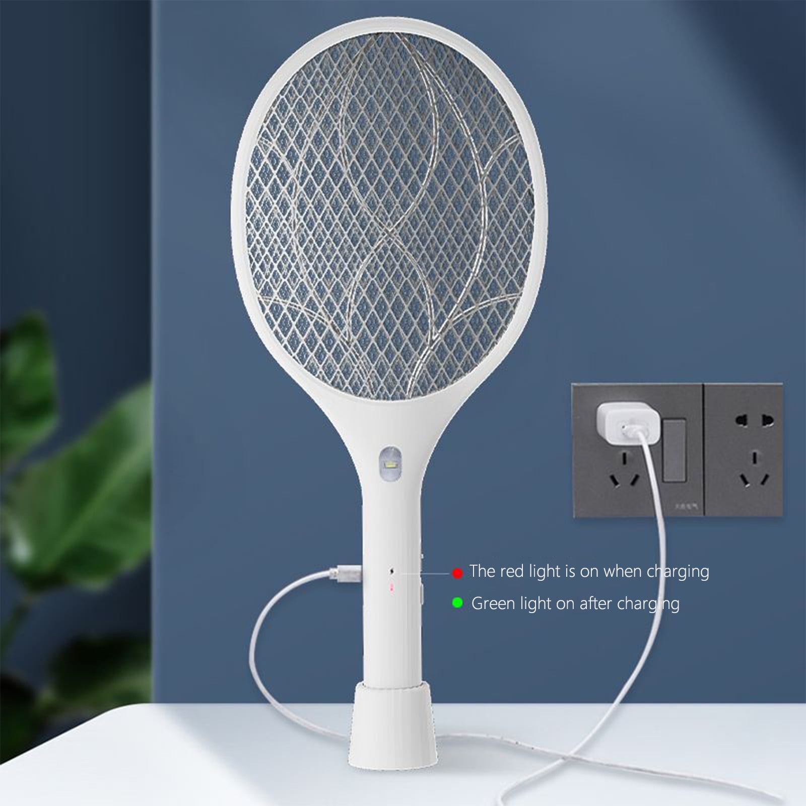 Dpityserensio Electric Fly Swatter Mosquito Bugs Racket Electric Fly ...