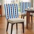 Chair Covers Set of 4 Ocean Shark Stripes Chair Slipcover Protector ...