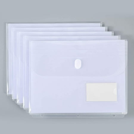10 Pack Clear Poly Binder Pocket with 1-Inch Gusset, Side Loading ...