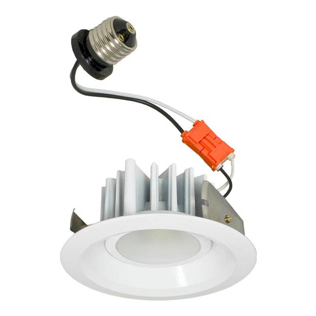 Jesco Lighting RLR-4110-30-WH-WH 4 in. LED Retrofit Down Light - 3, Integral White Smooth Baffle ...