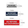 Basic No Refund No Exchange Sign (Red) - Small - Walmart.com