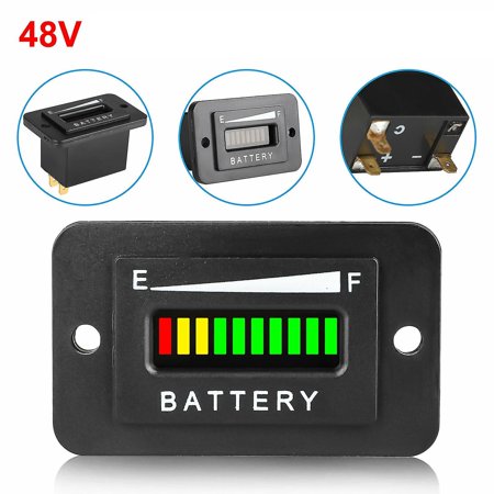 HEIBIN 48v Led Battery Indicator Meter Gauge For Ezgo Club Car Yamaha ...