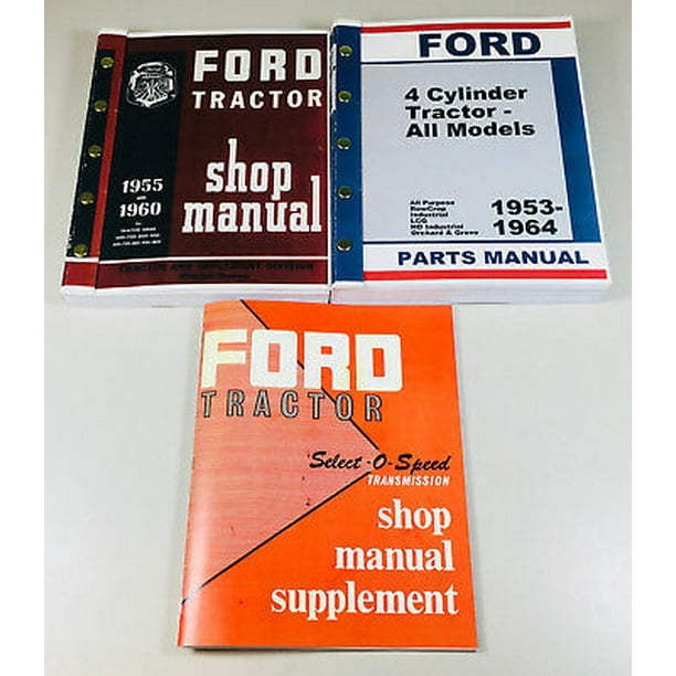 Lot Ford 2000 4000 Series Tractor Service Repair Shop Parts Manuals ...