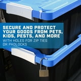 HART 17 Gallon Heavy Duty Stackable Latching Plastic Storage Bin ...
