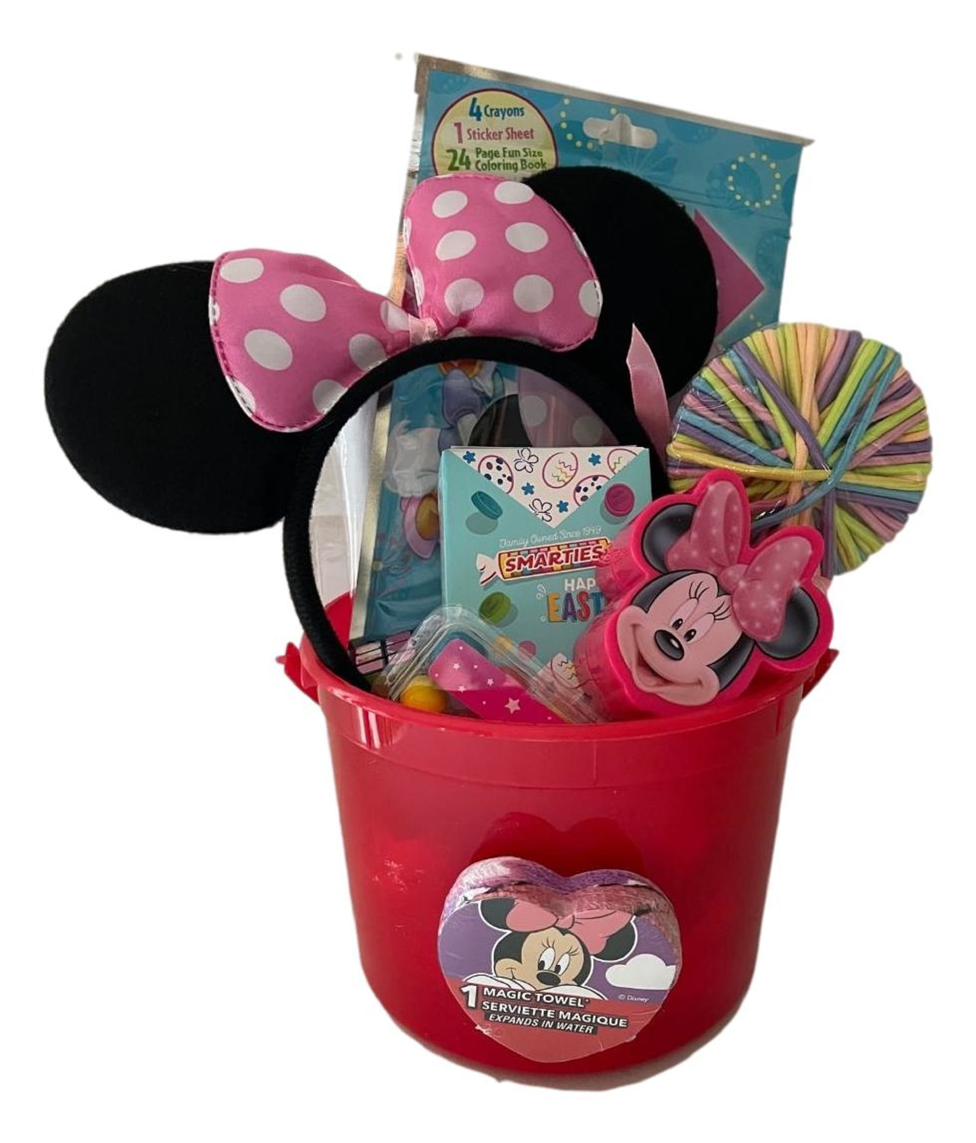 Minnie Mouse Easter Basket for Girls Filled Ears Bag Egg Candy Pre Made ...