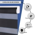 LUCKUP Cordless Light Filtering Horizontal Window Shade Zebra Blinds 31" W x 72" H - Walmart.com