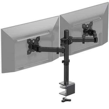 onn. Full Motion Dual Monitor Desk Mount, Fits 2 Screens up to 27 ...