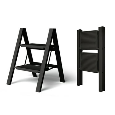 IHHIZLTT Step Ladder 3 Step Lightweight Aluminum Folding,330lbs ...