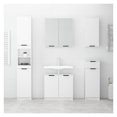 Bathroom Cabinet White 12.6x13.4x74.2 Engineered Wood Tall Storage ...