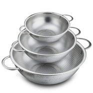 Navaris Stainless Steel Colander 4.8L / 5-Quart - Metal Strainer with ...