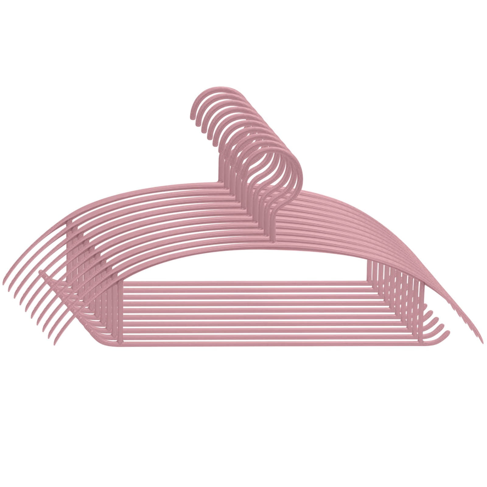 Plastic Hangers, Hangers Non Slip 10 Pack, Non-staining Space Saving ...