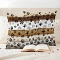 Brown Paw Print Outdoor Pillow Covers 24"x24" Set of 2,Waterproof Throw ...