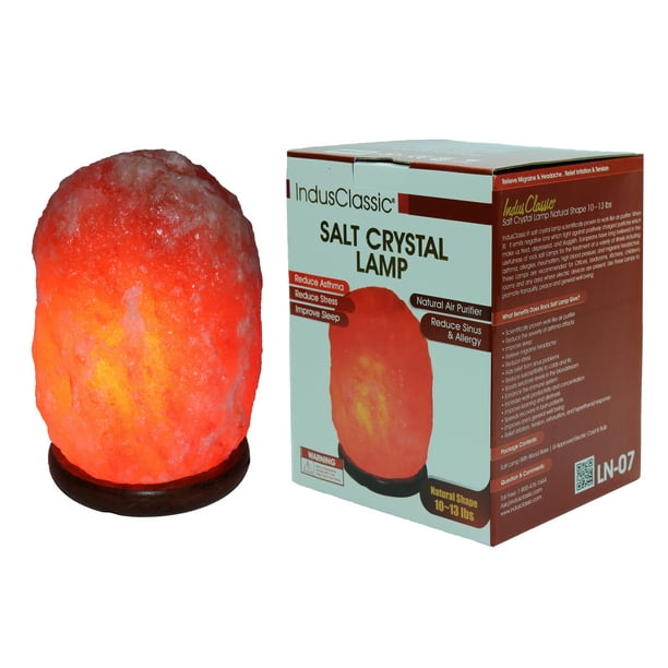 IndusClassic LN-07 Natural Himalayan Crystal Rock Salt Lamp 10~13 lbs ...