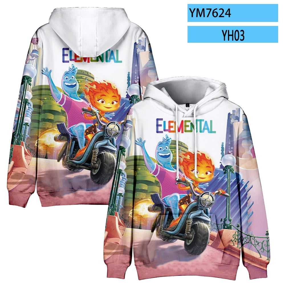 Elemental Hoodies Funny Animated Movies Sweatshirts Hip Hop Clothing ...