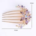 Limei Flower Floral Hair Combs Bridal Wedding Hair Crystal Rhinestones ...