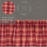 VHC Brands Rustic Red Plaid Living Room Drapes Window Check Curtain ...