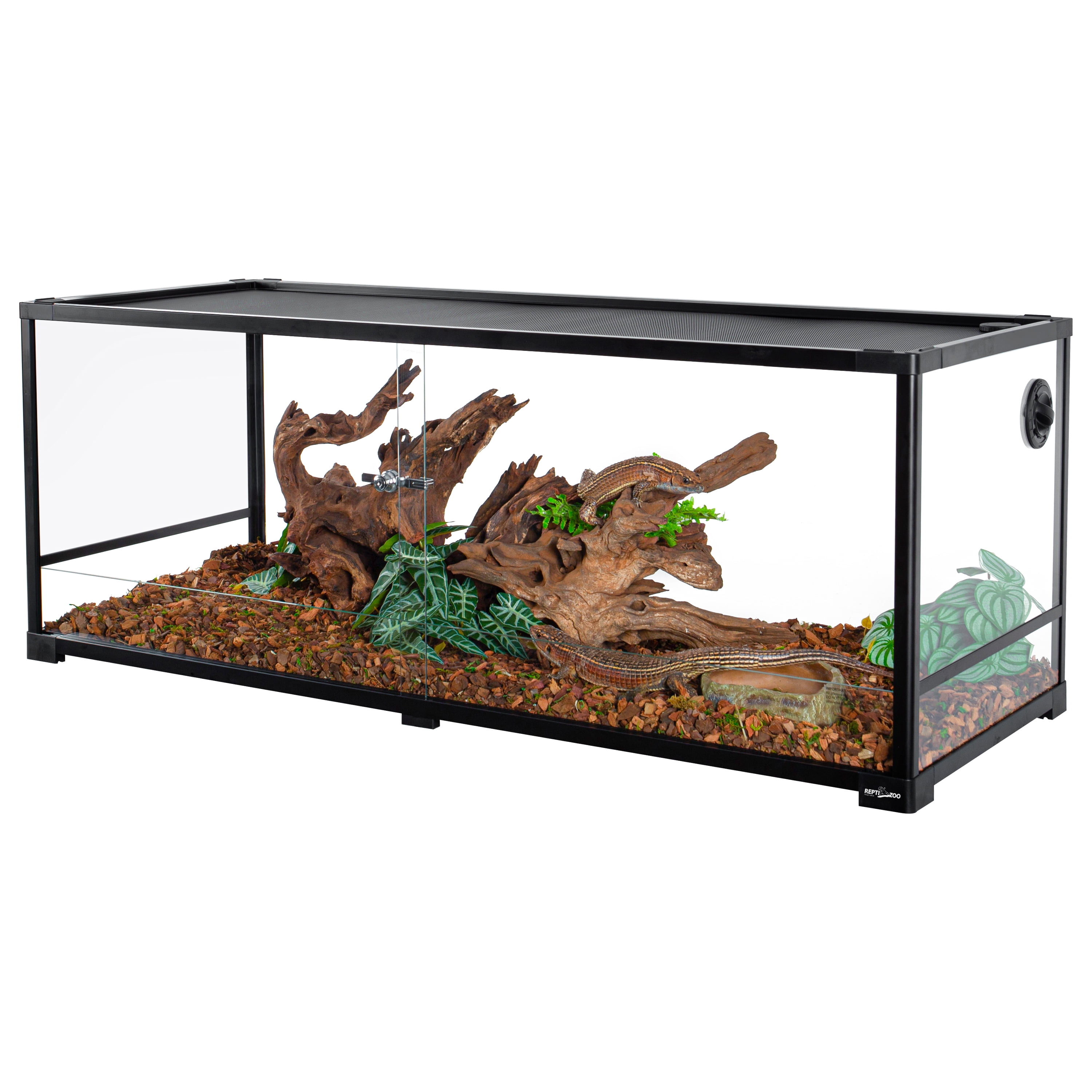 Reptile Glass Tank - 48 x 18 x 18 Inches Knock Down Full View Natural ...
