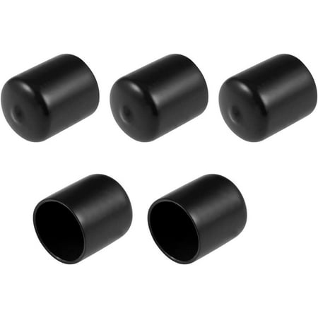 Rubber End Caps 30mm ID Round End Cap Cover Black Screw Thread ...