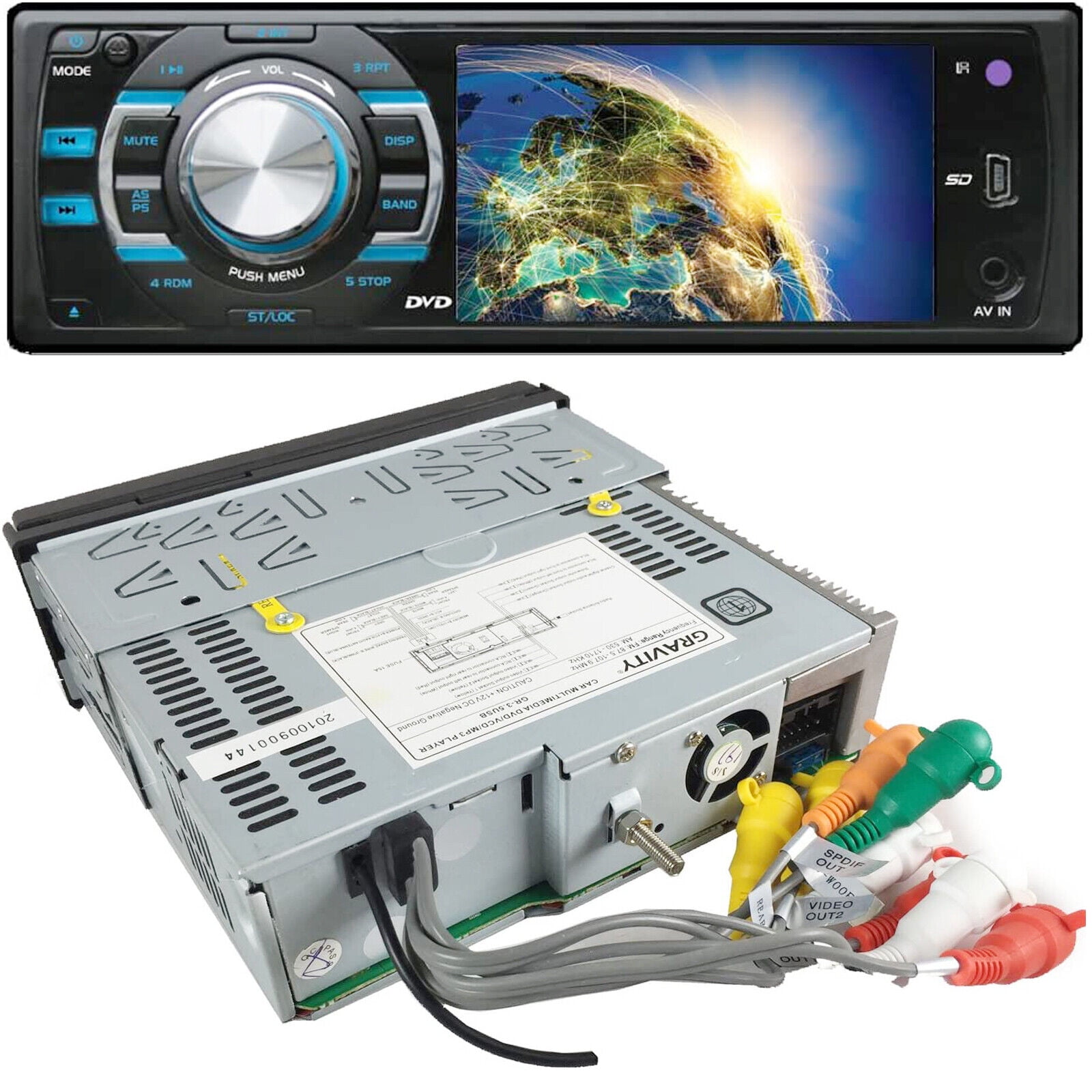 GRAVITY GR-3.5USB DIGITAL LCD 3.5" DVD ENTERTAINMENT SYSTEM Bundle ...