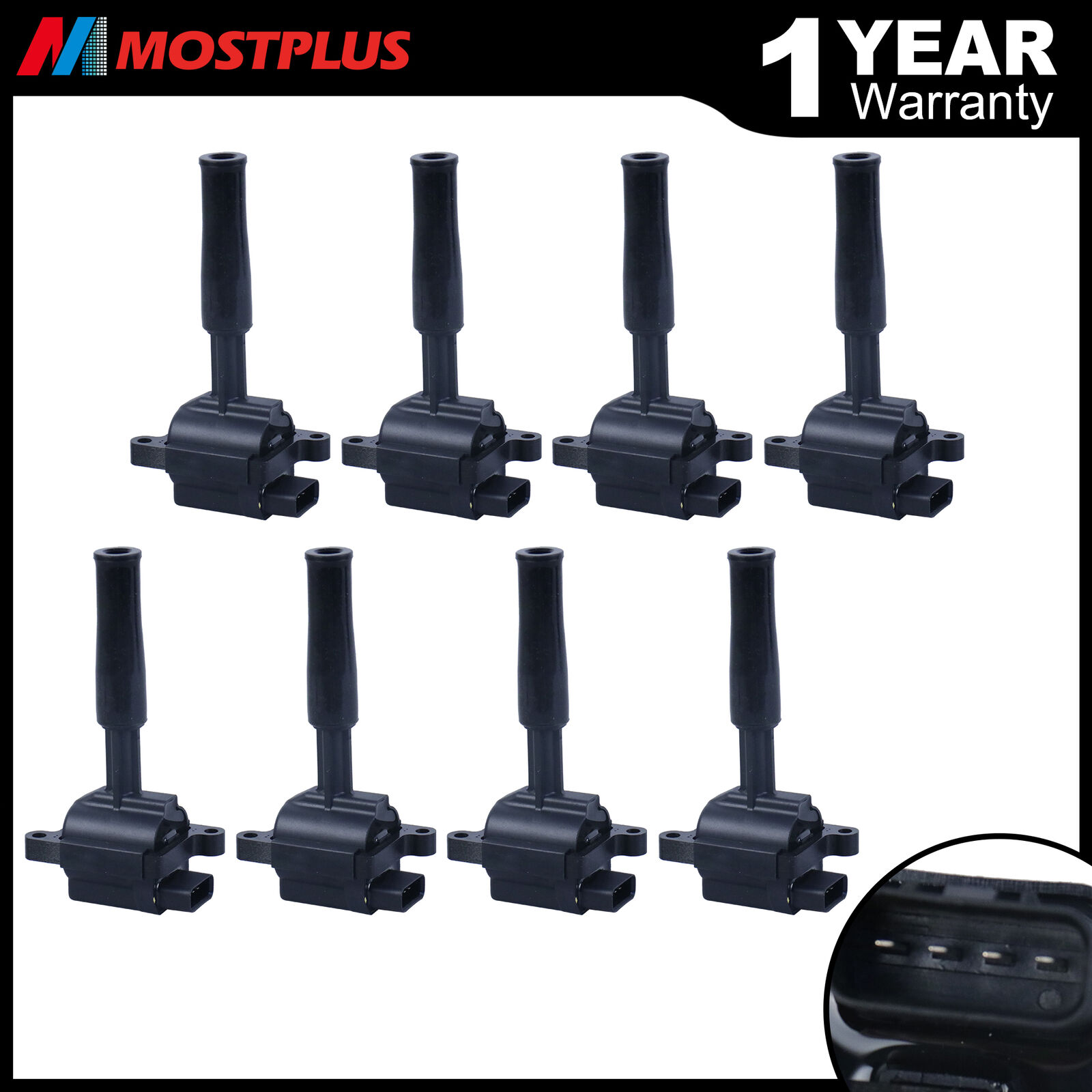 8x Ignition Coils Pack For Jaguar Vanden Plas XJ8 XJR XK8 XKR 4.0L 610 ...