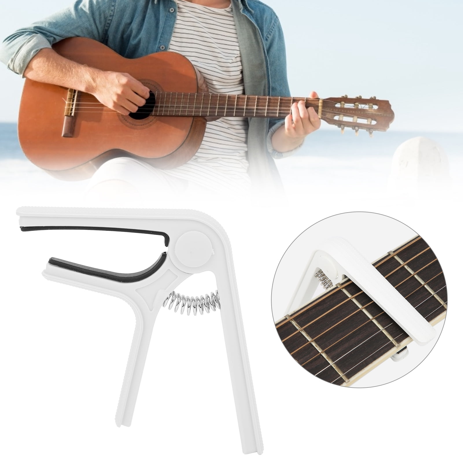 Guitarra Capo Ukulele Clamp Kapo Transpose Levanta la Carpeta Tocando ...
