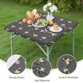 Bright Yellow Lemon Tablecloth Fruit and Floral Print Retro Vintage St ...
