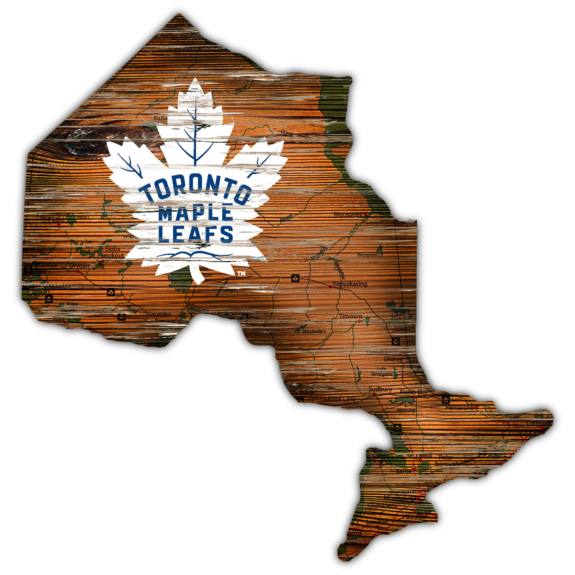 Toronto Maple Leafs 24'' x 24'' Distressed Cutout Sign - Walmart.com