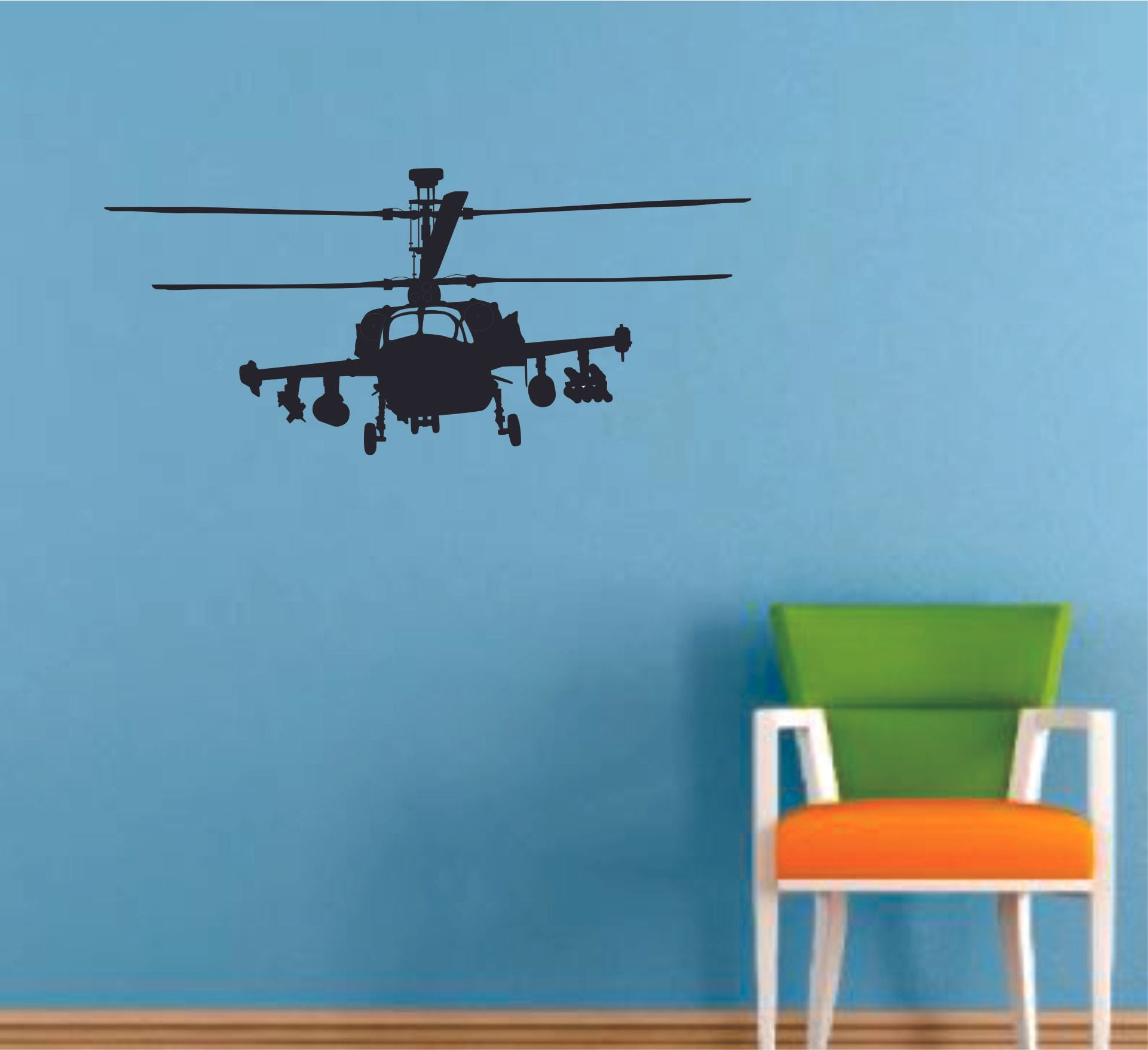 Helicopter Army Plane Air Force Decors Wall Sticker Art Design Decal ...