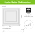 Ceilume Ceiling Tile; 2x2 Ceiling Tiles - Stratford Ultra-Thin Feather-Light - Use in 1" T-Bar ...