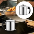 40oz Stainless Steel Bacon Grease Container, Cooking Oil Storage Pot ...