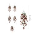6Pcs Autumn Artificial Hanging Flower Vines, Red Orange Purple Plastic ...