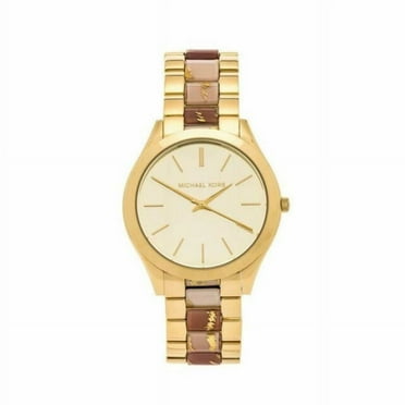 Michael Kors Original Women's Slim Runway Gold-Tone Wrist Watch, 42mm ...