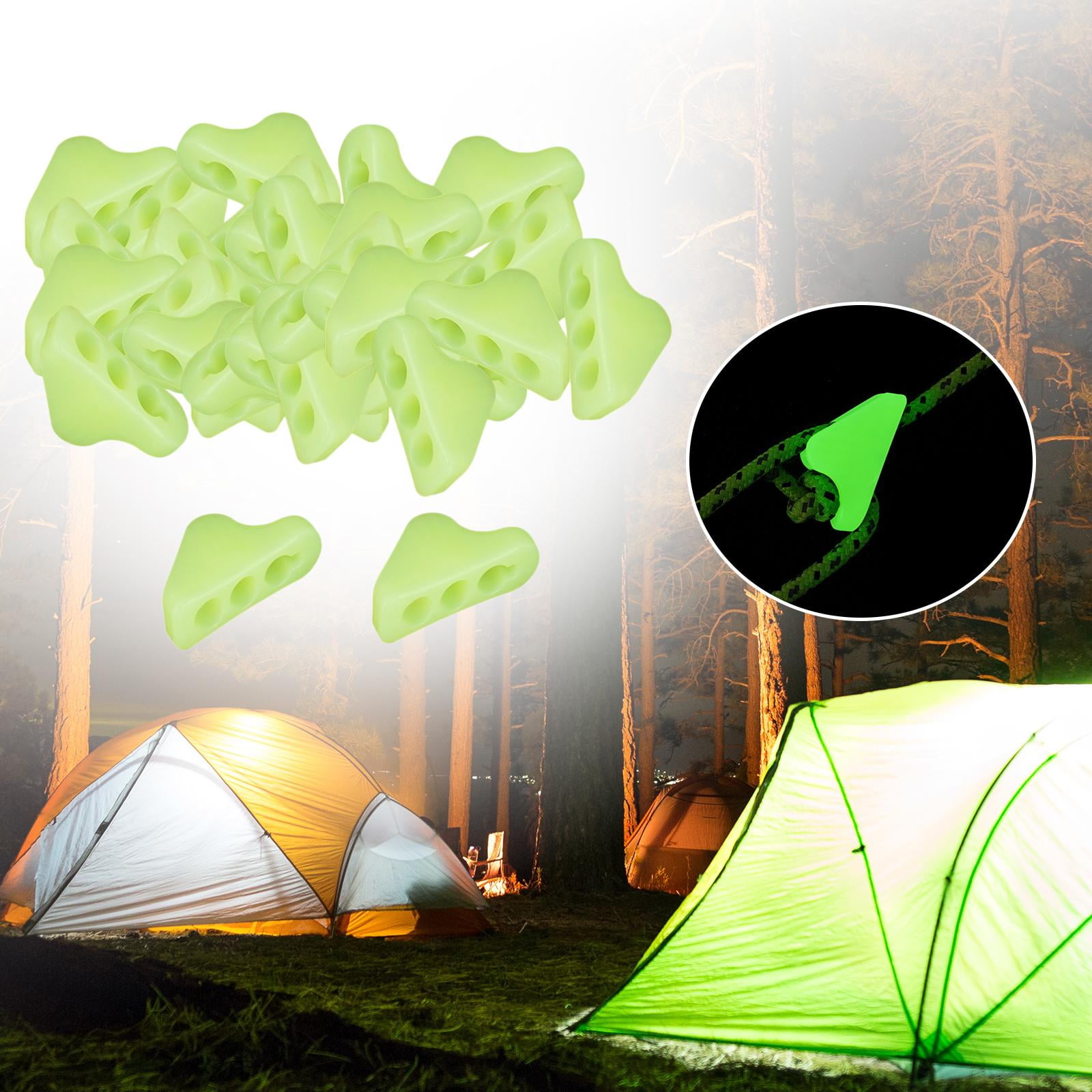 30x Fluorescent Tent Rope Buckle Tensioner Triangle Tent Buckle ...