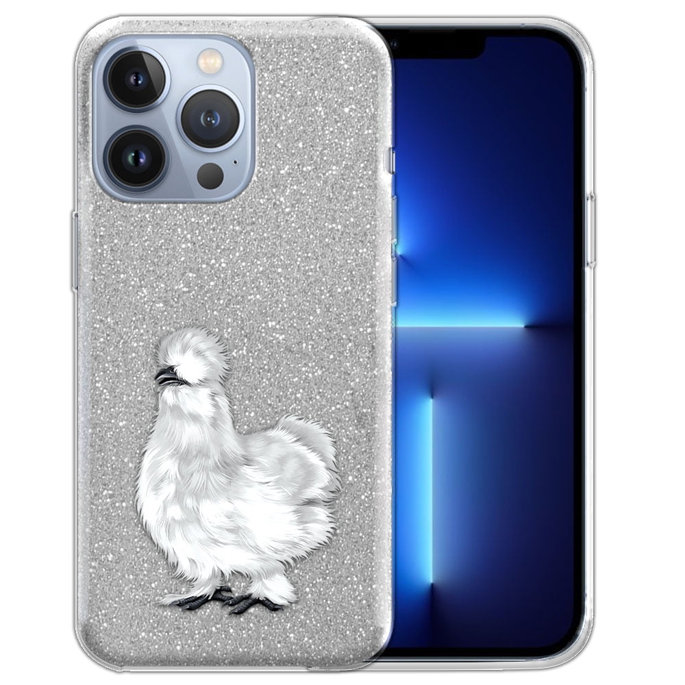 WIRESTER Clear/Silver Glitter Case, Sparkle Bling TPU Cover for Apple ...