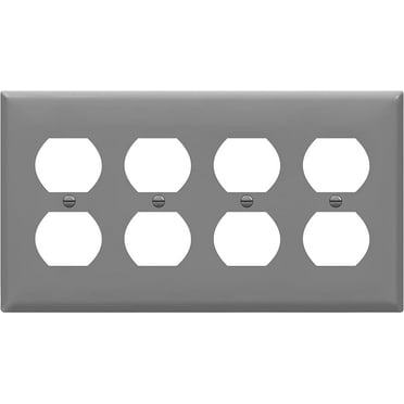 Wall plate: Double-Gang Pass-Thru Wall plate Split-Port - Walmart.com